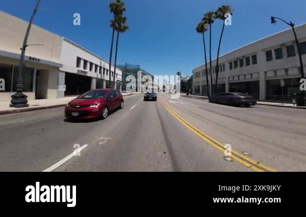 Beverly Hills Wilshire Blvd Westbound 03 Rear View at La Peer Dr ...