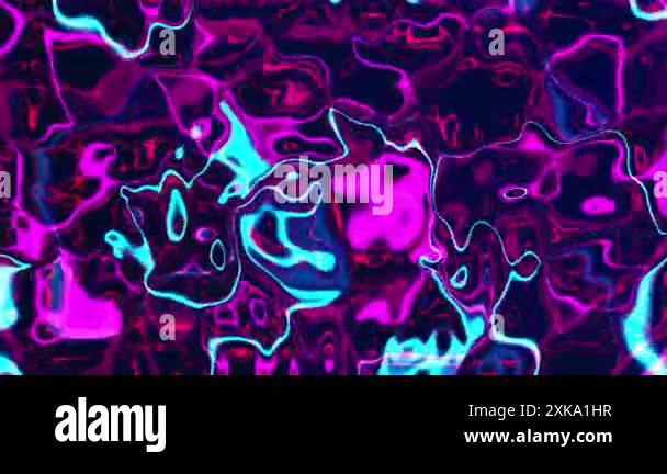 Abstract Animation VJ loop pink blue mystery acidic fluid wave fashion ...