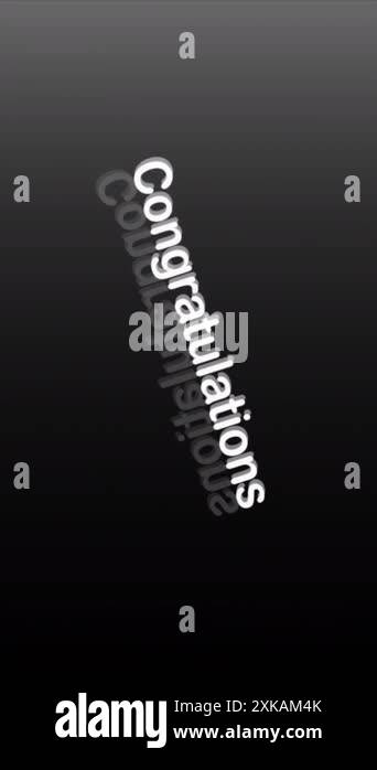 Abstract CONGRATULATION text animation in 4K 60FPS, in colorful ...