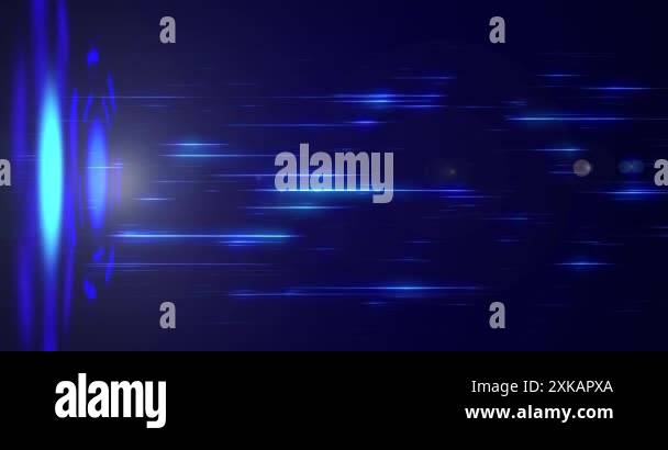 Hologram space ship galaxy portal animation horizontal 4K. Universe opening futuristic ...