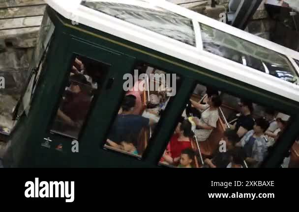HK City - June 23rd, 2024: Tramway peak train at May Road Station Stock ...