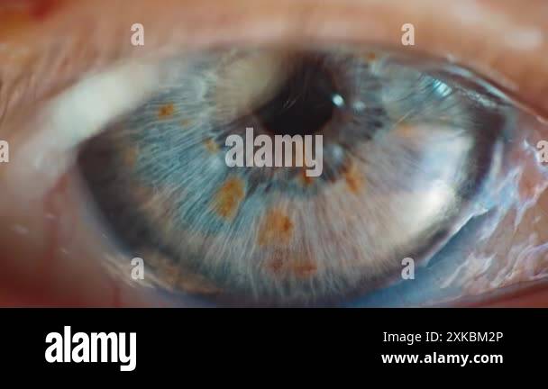 Extreme close up footage of an human eye. Macro footage of an eye of an ...