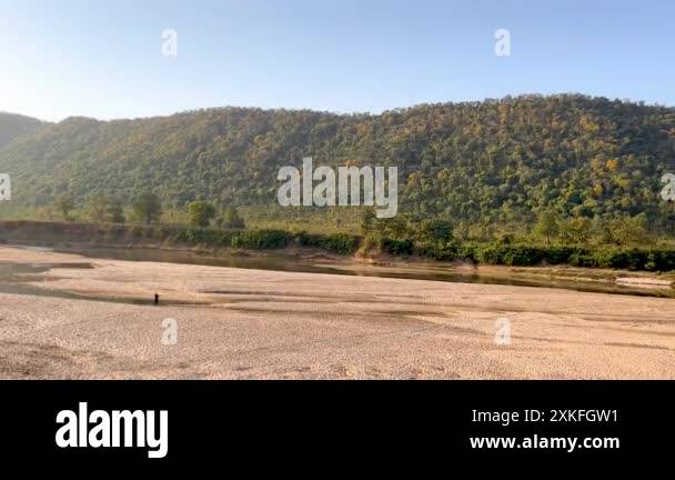 Banposh, Odisha, India - February 12, 2023; view of a magnificent sandy ...