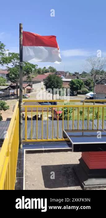 Central Java, Indonesia. July 11, 2024: The Indonesian Red and White ...