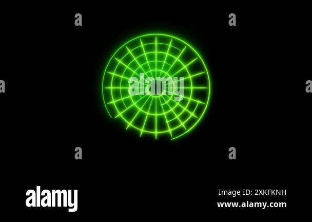 Neon Radar Detection Screen Animated Loop Stock Video Footage - Alamy