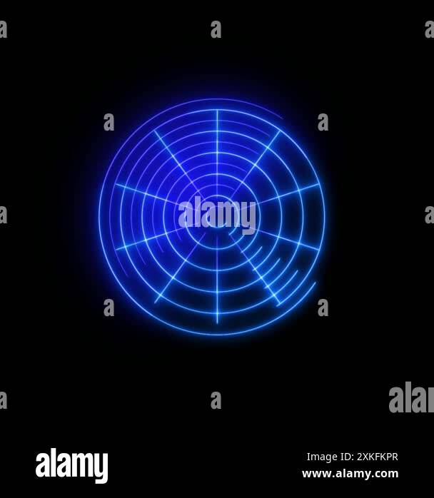 Neon Radar Detection Screen Animated Loop Stock Video Footage - Alamy