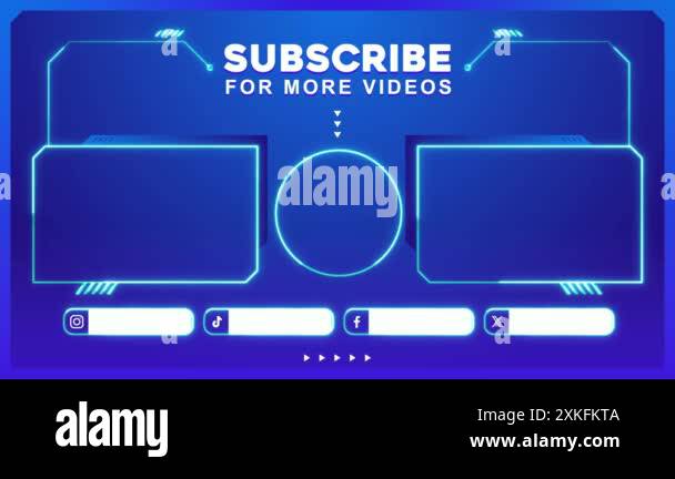 Youtube End Screen Overlay Background Stock Video Footage - Alamy