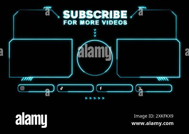 Youtube End Screen Overlay Background Stock Video Footage - Alamy
