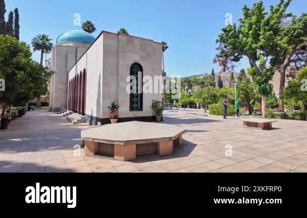 shiraz, fars province - iran - april 16 2023, The Tomb of Saadi in the ...