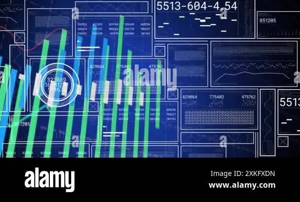 Analyzing financial data and stock market trends with animated charts ...