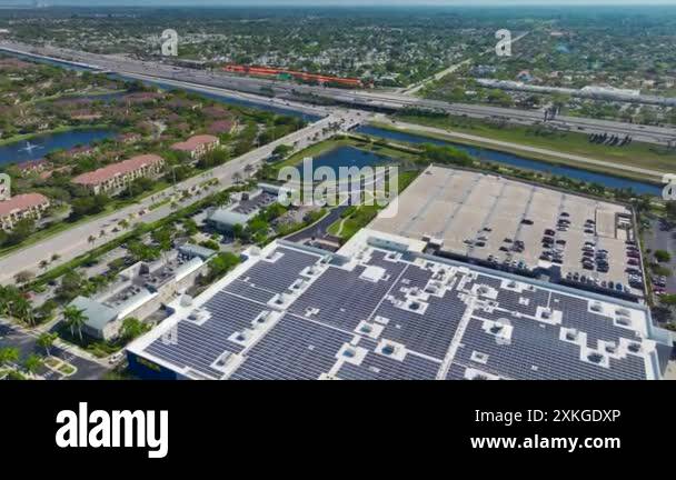 Producing of sustainable energy. Electric photovoltaic solar panels ...