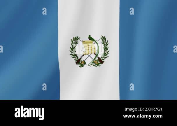 Guatemala Waving Flag. Realistic Flag Animation. Seamless Loop ...