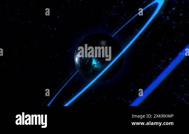 An abstract looping sequence with a space feel. We see a rotating ...