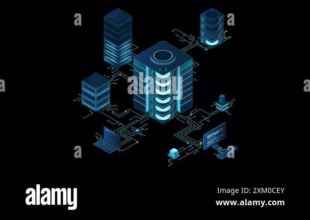 Isometric artificial intelligence digital brain neural network Stock Videos & Footage - HD and ...