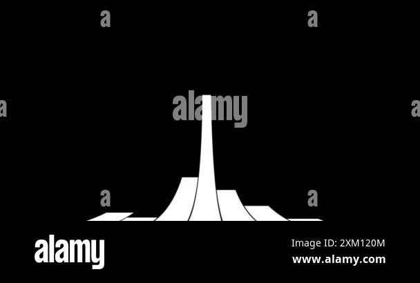 Curved lines moving up, video transition with alpha channel. White ...