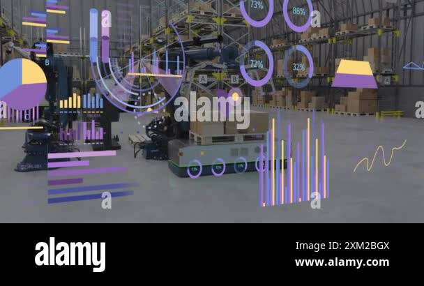 Animation of diagrams and data processing over machines working in ...