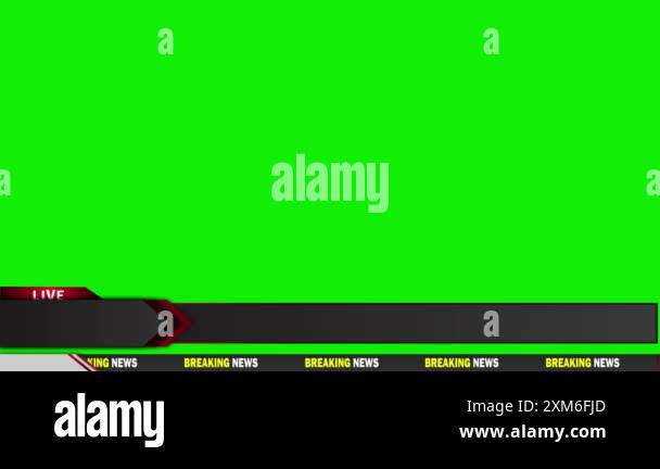 Live breaking news lower third 4k green screen animation Stock Video ...