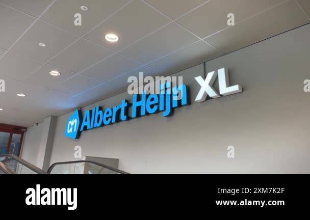 Albert Heijn XL sign, the largest Dutch supermarket chain. Nijmegen ...