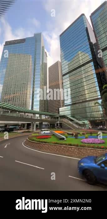 Modern urban landscape with skyscrapers, infrastructure and ...