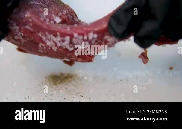 barbecue fresh beef meat with blood steak serving delicious food cut ...