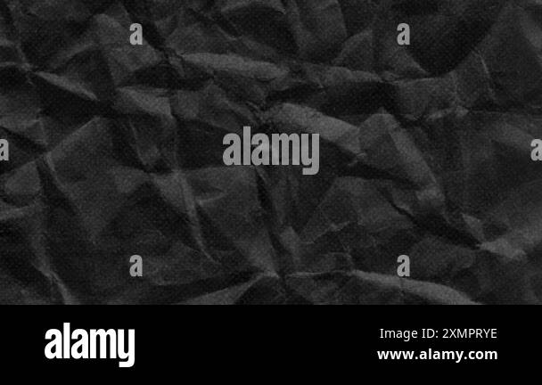 Stop motion paper texture background. 4k animation crumpled black paper ...
