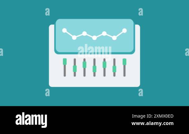 animation of data analytics on dashboard with chart or diagram Stock ...