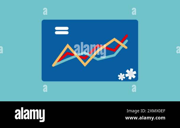 animation of data analytics on dashboard with chart or diagram Stock ...