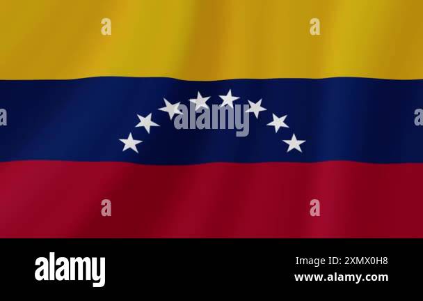 Venezuela Waving Flag. Realistic Flag Animation. Seamless Loop ...