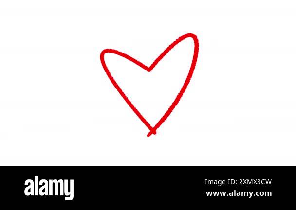 Love brush hand drawing, round selection, red love brush drawing ...