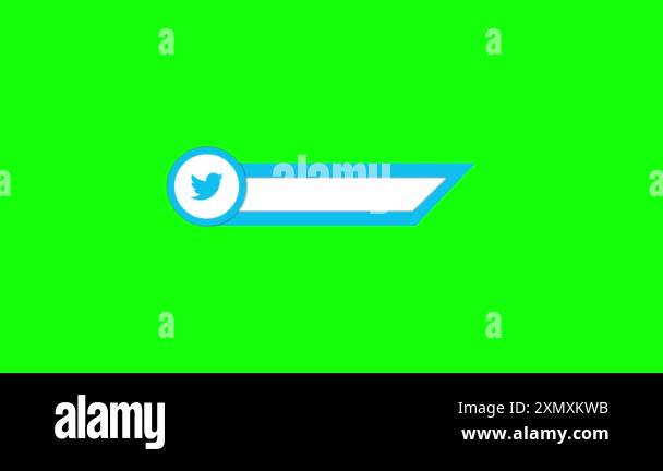 Social media lower third with logo space available for username text ...