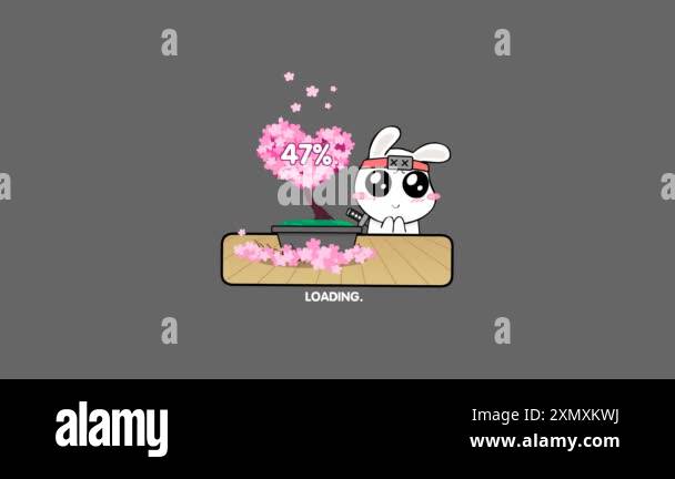 Loading Cartoon Animation Video on Gray and Green Screen Background ...