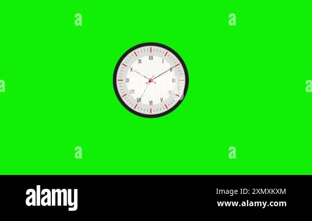 Hd analog clock green screen Stock Videos & Footage - HD and 4K Video Clips - Alamy