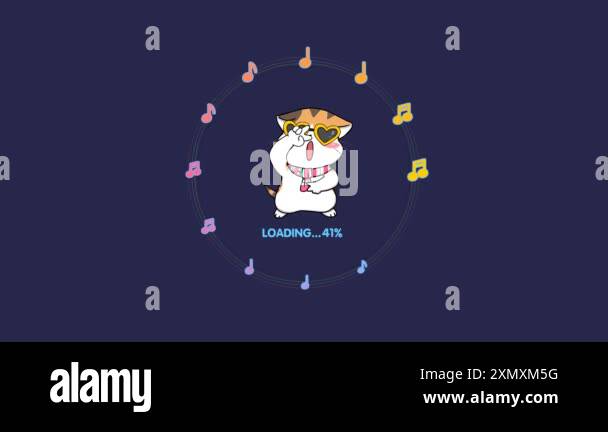 Loading Cartoon Animation Video on Blue and Green Screen Background ...