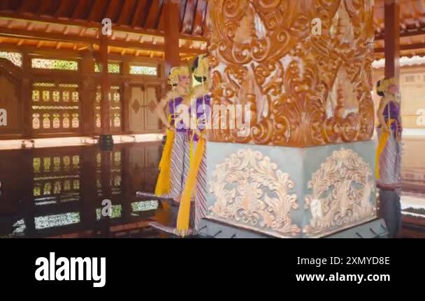 A traditional dance performance featuring five women in colorful ...