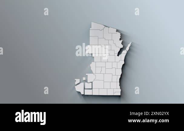 Wisconsin counties map Stock Videos & Footage - HD and 4K Video Clips ...