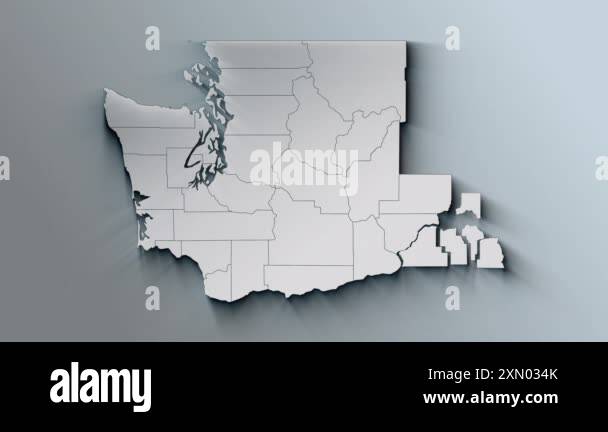 Washington counties map land Stock Videos & Footage - HD and 4K Video ...