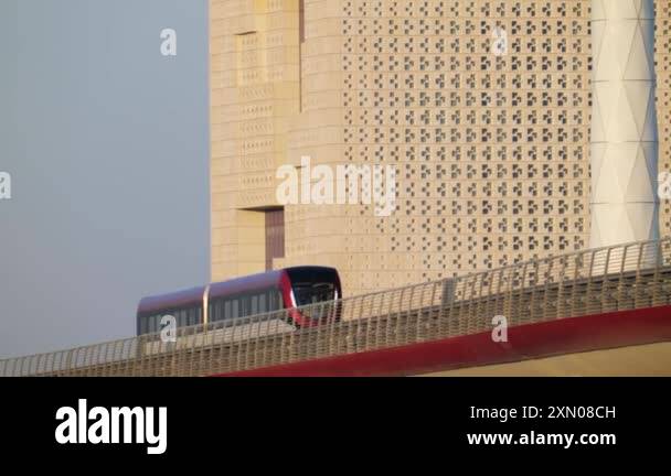 The modern subway line in Riyadh Saudi Arabia. The new metro system ...