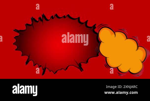 Red and Yellow cartoon background animation, comic book backdrop video ...