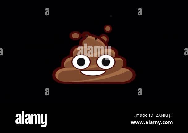 Pile of Poo Emoji Animated on a Transparent Background. 4K Loop ...