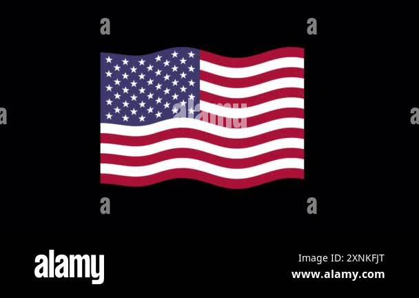 United States of America Flag Emoji Animated on a Transparent ...