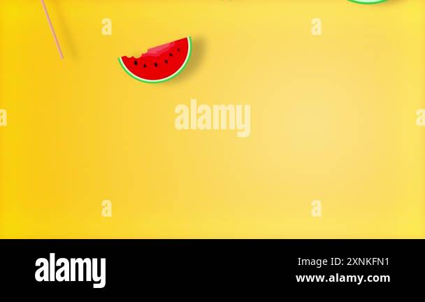 Animated Horizontal Summer Creative Background Design With Summer ...