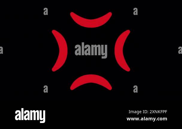 Anger Symbol Emoji Animated on a Transparent Background. 4K Loop ...