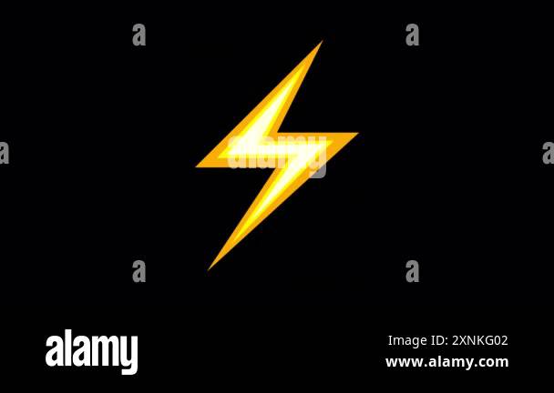 High Voltage Emoji Animated on a Transparent Background. 4K Loop ...