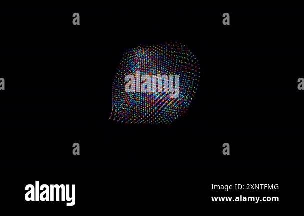 3D futuristic animation metamorphose of amorphous cube shape from ...