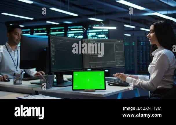 Data center developer responsible for installation of networking equipment solving tasks on ...