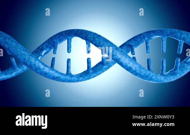 3d animation of rotating and twisting molecular DNA helix Stock Video Footage - Alamy