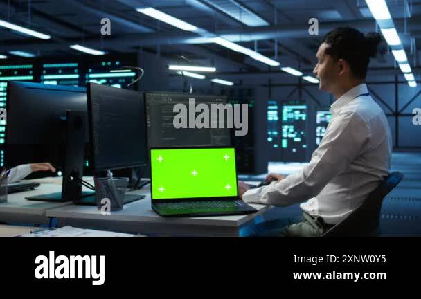 Data center engineer responsible for installation of networking equipment solving tasks on ...