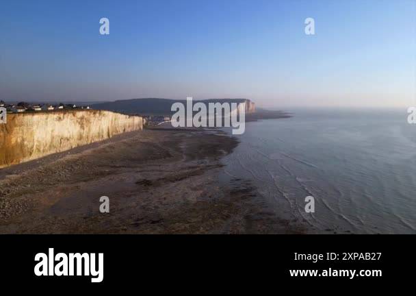 Plage de criel Normandy France. Drone. High quality Stock Video Footage ...
