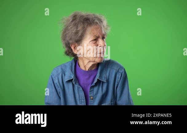 Portrait of angry upset frustrated angry elderly senior old woman ...