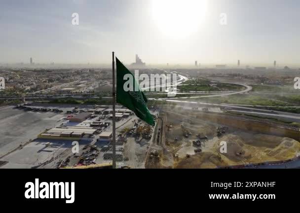 The biggest National flag of Saudi Arabia. In this stunning video ...